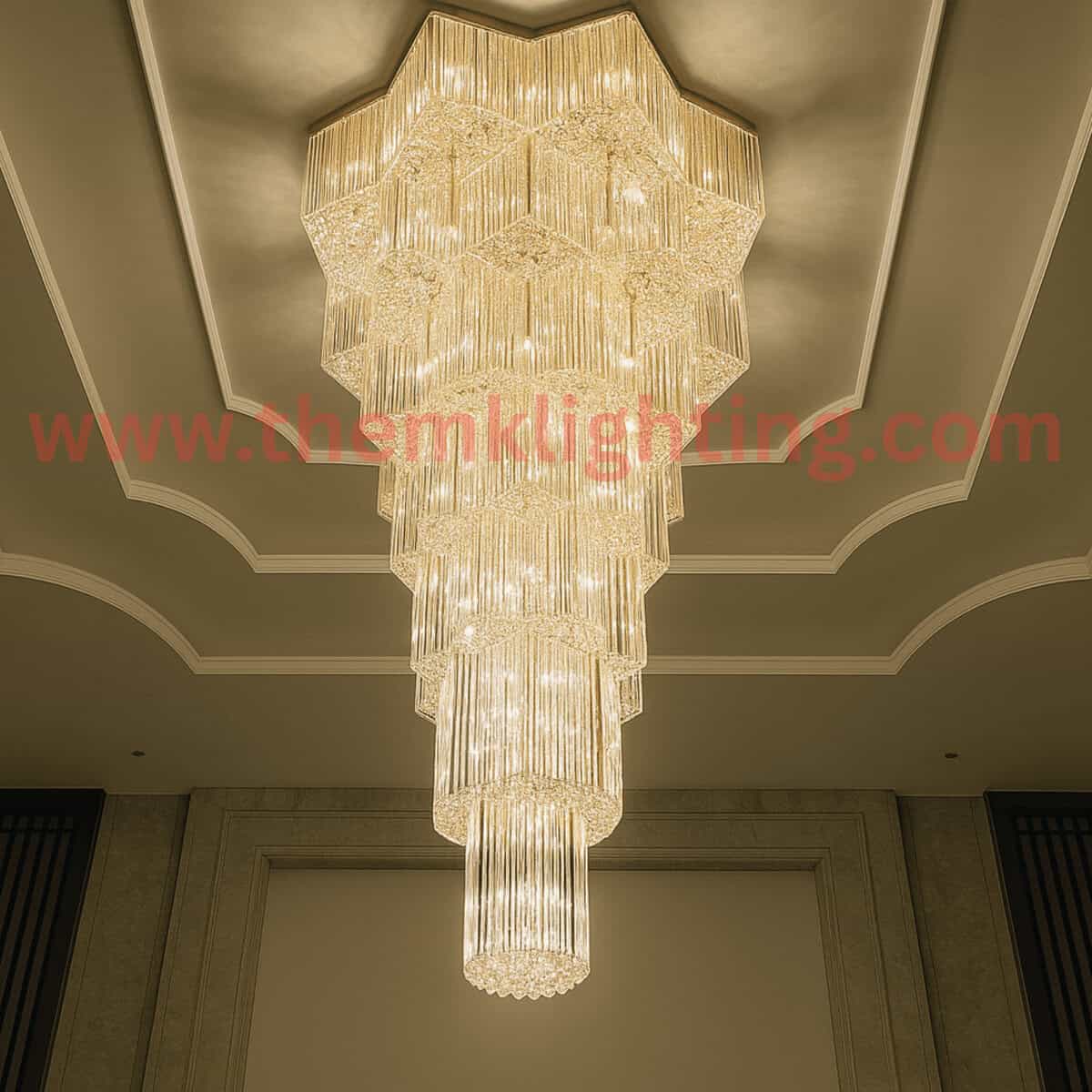 Jhoomar for Duplex Crystal Chandelier – Grand Luxury Design